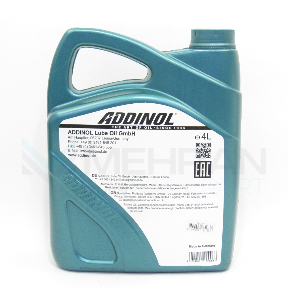 خرید روغن موتور ادینول ADDINOL 10W40 4L - استعلام قیمت روغن موتور ادینول ADDINOL 10W40 4L BMW ...
